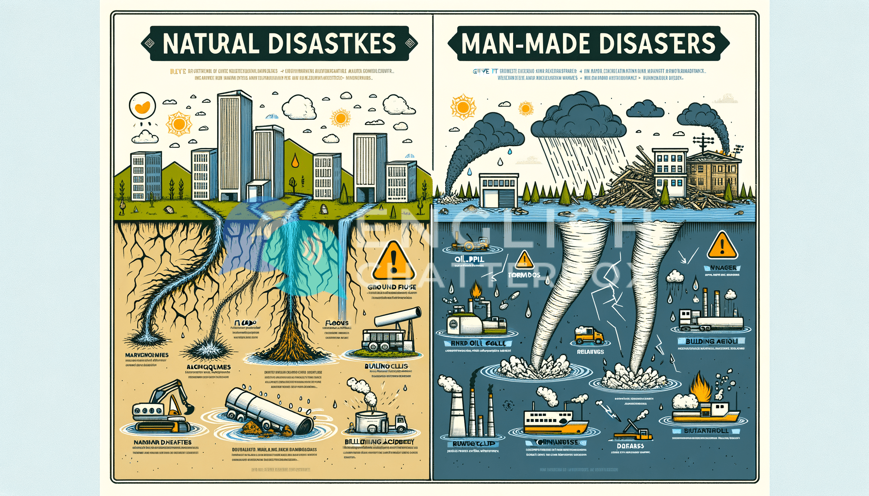 Natural and man-made disasters Class 8 - Summary